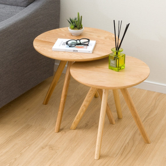 NEST TABLE OAK 3 LBR (2-PCS SET)