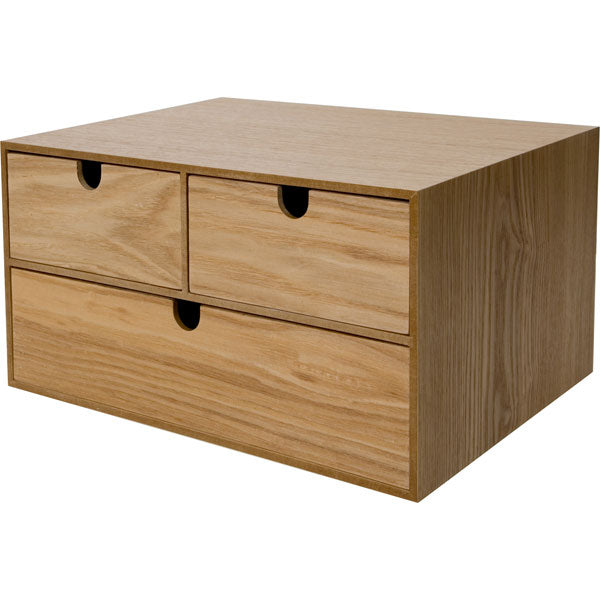 STORAGE BOX NATURAL WOOD 2-TIER NA