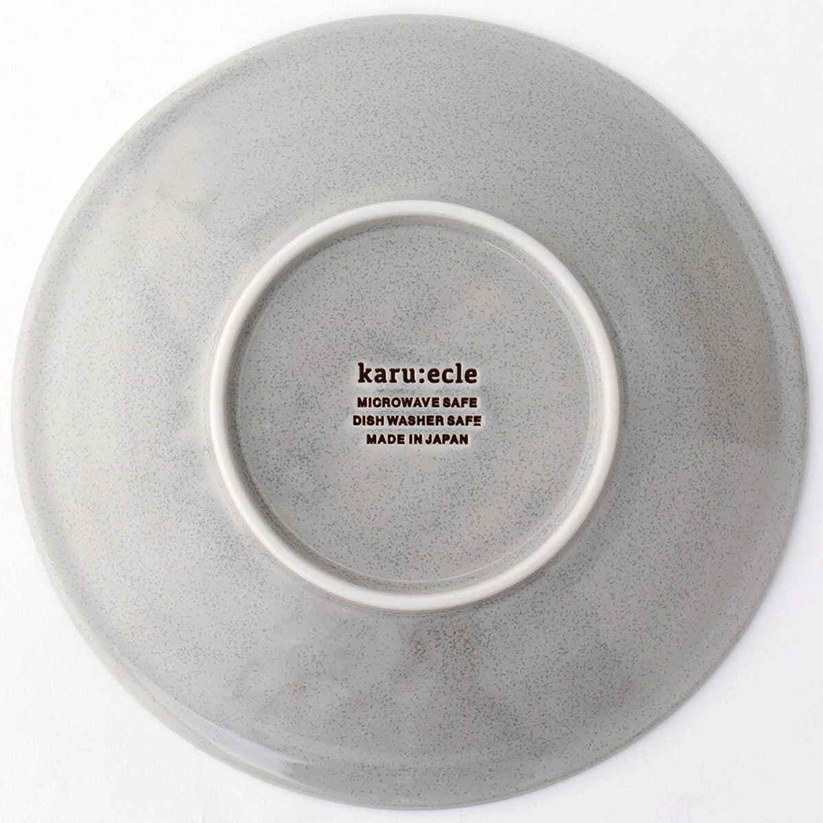 ULTRA LIGHTWEIGHT ROUND PLATE CAL: ECLAIR 18CM (SILVER-GRAY GLAZE)