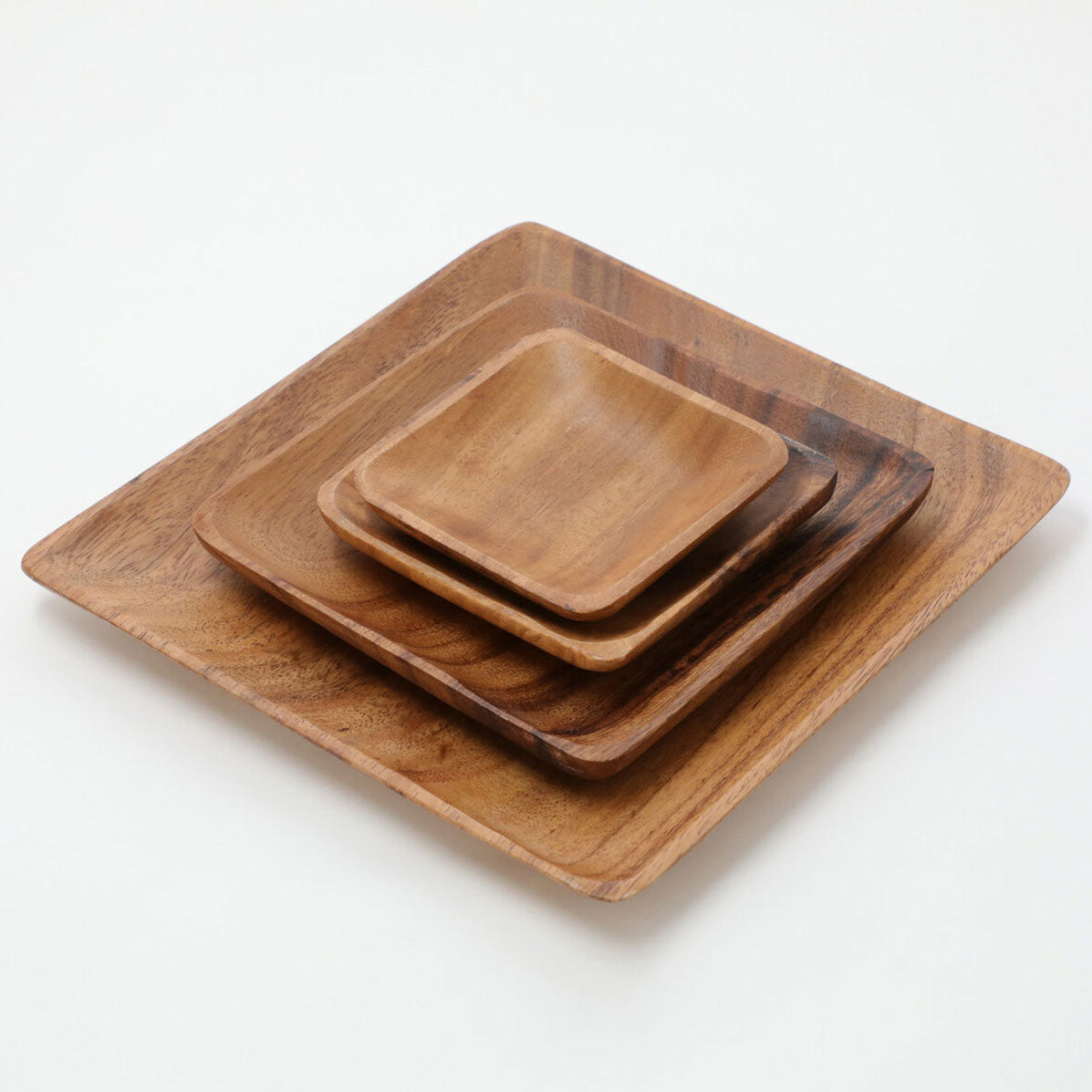 ACACIA SQUARE PLATE 13CM