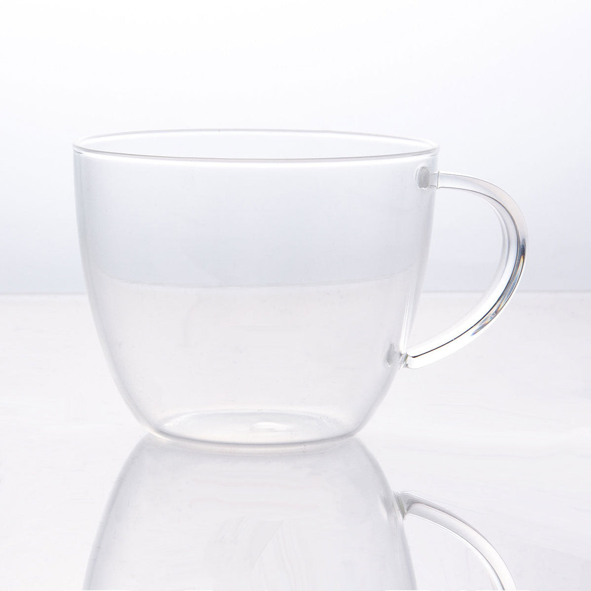 HEAT-RESISTANT GLASS MUG CUP 435ML DG806