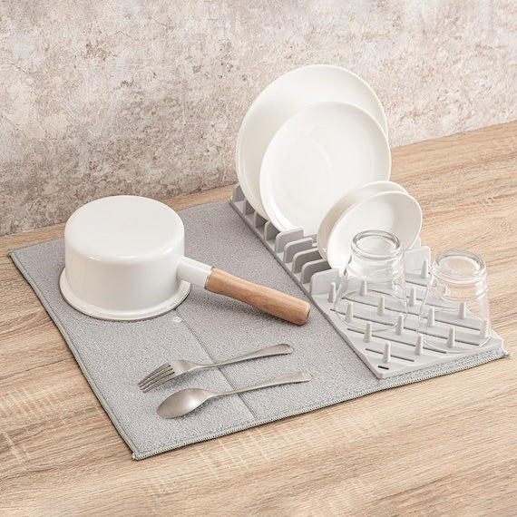 DISH RACK AND DRYING MAT SET FEEL M